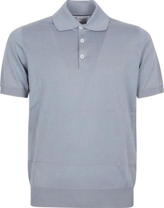 Brunello Cucinelli Homme, Tops, Bleu, Taille: M Polo en maille l&eacute;g&egrave;re