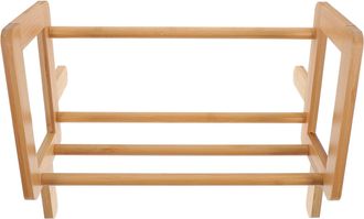 NUOBESTY Kompakter Buch Organizer f&uuml;r Schreibtisch Stabiles Desktop Regal aus Nat&uuml;rlichem Material Platzsparend und Einfach zu Montieren f&uuml;r B&uuml;ro Kinderzimmer 