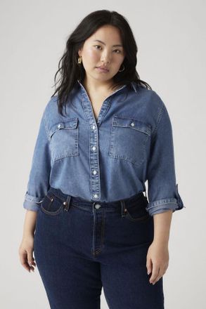 Levi's Chemise Utilitaire Doreen (grandes Tailles) - Femme - Bleu / In Patches 2 - 1X