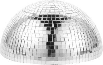 UPKOCH Edelstahl-Spiegelkugel - Halbe Discokugel als Garten-Deko f&uuml;r Teich und Swimmingpool, 15 cm