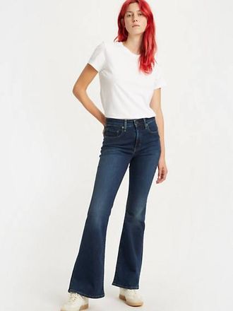 Levi's Jean 726 taille haute flare Bleu / Dark Indigo Worn In