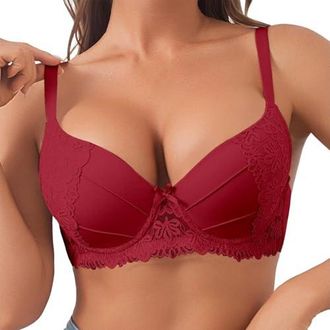 Generic Soutien-gorge &agrave; armatures pour femme avec bretelles r&eacute;glables, respirant, doux, col en V, couverture compl&egrave;te, bustiers de tous les jours pour femme, 