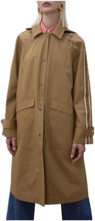 Lola Casademunt Femme, Manteaux, Brun, Taille: 40 FR Trench-coat oversize avec d&eacute;tails de bande personnalis&eacute;s