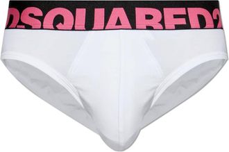 Dsquared2 Homme, Sous-v&ecirc;tements, Blanc, Taille: 2XL Cotton Logo Briefs