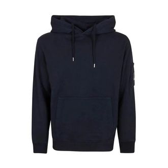 C.P. Company C.p. Company, Homme, Sweatshirts et sweats &agrave; capuche, Bleu, Taille: XS Diagonal Cotton Fleece Sweat &agrave; capuche