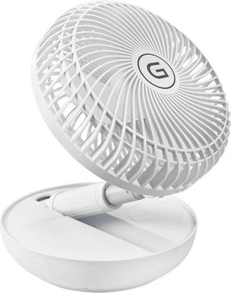 Gutfels Tischventilator VENTI 3030 R, 17 cm Ø, nutzbar als Powerbank, USB Ventilator mit 10.000 mAh Akku, Touchbedienung, 4 Geschwindigkeiten, bis 100 cm Höhe