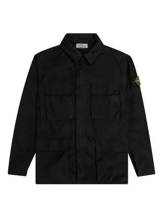 Stone Island veste à patch Compass - Noir
