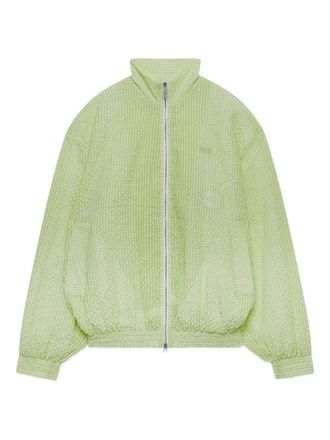 GCDS veste zippée texturée - Vert