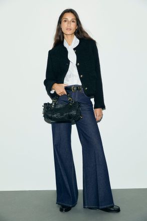 Gerard Darel Veste en tweed et galons en lurex - JUDYE - Noir
