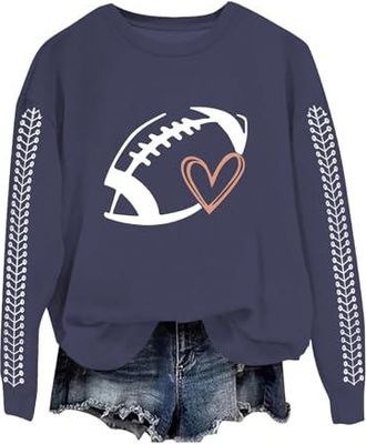 Generic Pull pour femme - Imprim&eacute; graphique britannique - Haut surdimensionn&eacute; - Col rond - Manches longues - Automne - Hiver - D&eacute;contract&eacute; - Confortable - Ten