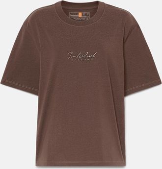 Timberland Lush Comfort Kurzarm-T-Shirt f&uuml;r Damen in Braun, Damen, Braun, Gr&ouml;&szlig;e