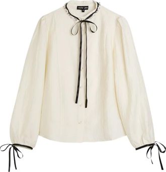 Sister Jane blouse Encore &agrave; ornements en cristal - Blanc