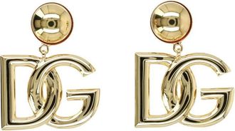 Dolce & Gabbana Ohrringe - Polished Gold Dg Logo Drop Earrings - Gr. unisize - in Mehrfarbig - f&uuml;r Damen
