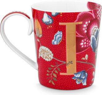 Pip Studio 51002258 Blushing Birds Alphabet Becher red I 0,35 l (1 Stück)