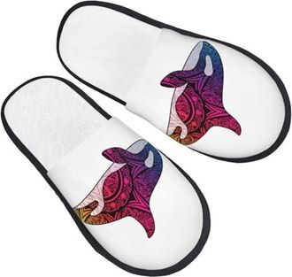 Generic Chaussons Maison Orque Épaulard Avec Semelle Caoutchouc Pantoufles En Coton Doux Slippers Pour La Maison Unisex DIntérieur L