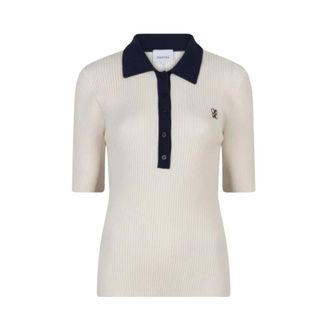 Dante6 Geripptes Polohemd - - Tops - Damen - Beige - S