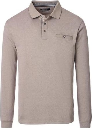 Casamoda Polo &agrave; manches longues ray&eacute;, beige, 5XL