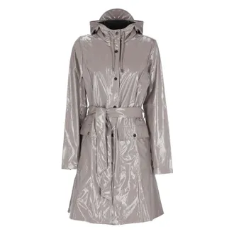 Rains Curve Long Jacket - Femme - Manteaux - Gris - Taille: 40 FR
