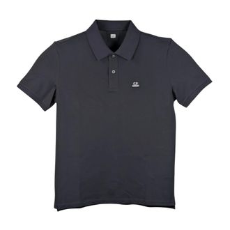 C.P. Company C.p. Company, Homme, Tops, Bleu, Taille: XL Stretch Piquet Short Sleeve Polo