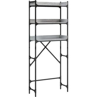 vidaXL Vidaxl - Waschmaschinenregal Grau Sonoma 67x25x163 cm Holzwerkstoff