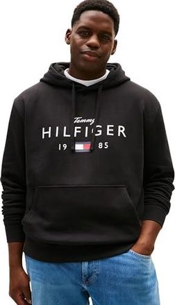 Tommy Hilfiger BT-Brndlove Big Hilfiger Hoody-B Mw0Mw42997 Sweat &agrave; Capuche, Black (Black), 4XL Grande Taille Homme