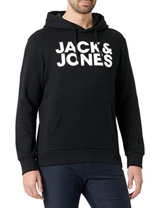 Jack & Jones Jack & Jones Jjecorp Sweat &agrave; capuche avec logo - pour homme - Noir - X-Large