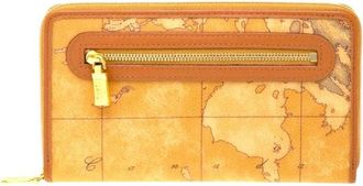 Alviero Martini 1A Classe Femme, Accessoires, Beige, Taille: ONE Size Geo Classic Zip Around Wallet