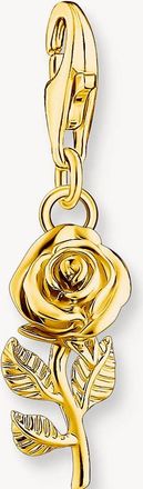 Thomas Sabo Rosenanh&auml;nger aus 925er Sterlingsilber mit 18-kar&auml;tiger Vergoldung in Gelbgold-Goldfarben