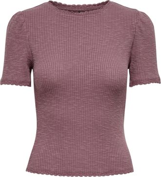 Only Onlnicole Life Ss O-Neck Scallop Top JRS