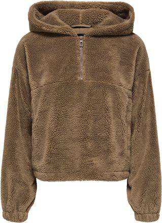 Only Damen Onlsiena Teddy Anorak Life Cc OTW, Cocoa Cr&eacute;me, x_s