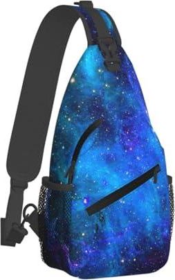 Generic Sacoche Port&eacute; &eacute;paule Galaxie Multifonction Sling Sac &agrave; Bandouli&egrave;re Antivol Sac DEpaule pour Camping Voyage Femme