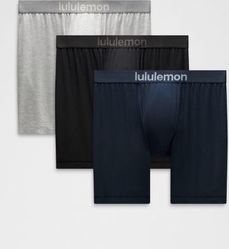 lululemon Always In Motion Boxer Brief 7 3 Pack pour Hommes - Noir/Bleu - Taille 2XL
