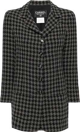 Chanel 1995 einreihiger Blazer - Braun