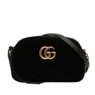 Gucci Pre-owned Samt Umh&auml;ngetasche - - Pre-owned - Damen - Schwarzk - ONE SIZE
