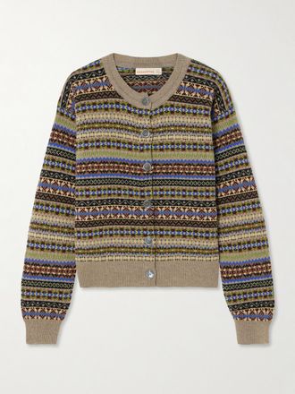 &Daughter Ada Cardigan Aus Wolle Mit Fair-isle-muster - Mehrfarbig