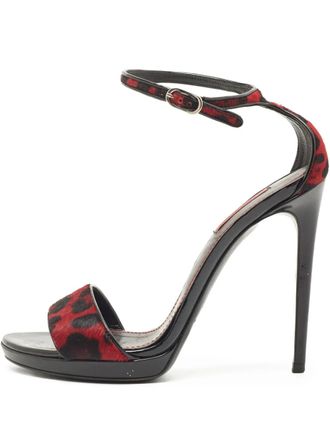 Dolce & Gabbana sandales à imprimé léopard 125 mm - Rouge