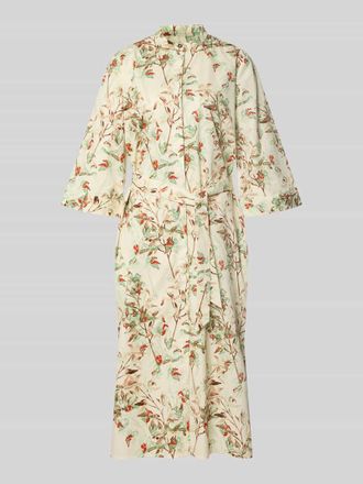 Fynch-Hatton Hemdblusenkleid im Allover-Look mit Bindeg&uuml;rtel