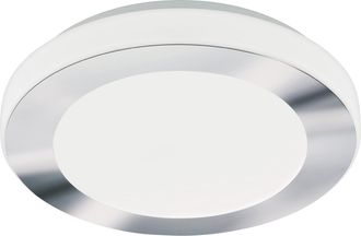 Eglo LED Deckenlampe Carpi, Deckenleuchte Bad, Badezimmer Lampe aus Metall in Chrom und Kunststoff in Weiß, Feuchtraumleuchte warmweiß, IP44, Ø 30 cm