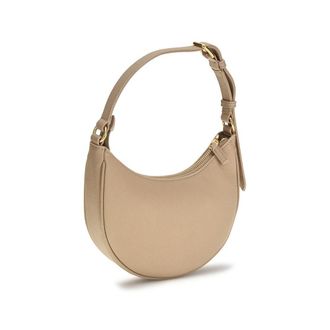 Valentino Garavani Crescent Leather Shoulder Bag - Beige