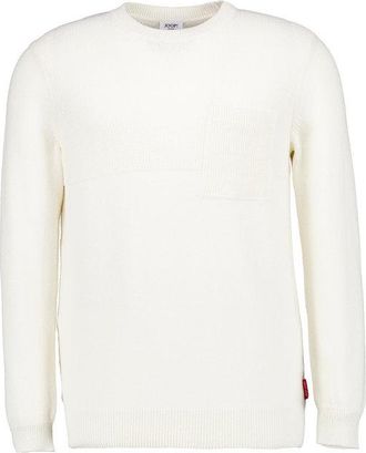 Joop Herren Pullover wei&szlig; unifarben