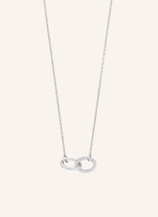 Leaf Halskette Eternal Touch Aus 14 Karat Wei&szlig;gold Mit Diamanten silber