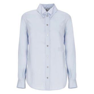 Elisabetta Franchi Femme, Blouses et Chemises, Bleu, Taille: 38 FR Cotton Shirt
