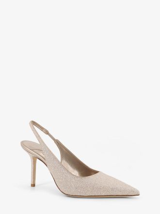Jimmy Choo London Womens Love D&eacute;collet&eacute; Glitter Pumps Beige Pelle High Heel Shoes