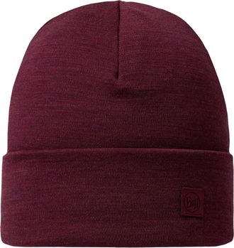 Buff Unisex Herren Damen M&uuml;tze Wollm&uuml;tze Merino Heavyweight Beanie, Farbe:Weinrot, Artikel:-422 solid Tibetan red