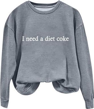 Generic Sweat-shirt pour femme - Imprim&eacute; graphique britannique - Haut surdimensionn&eacute; - Col rond - Manches longues - Automne - Hiver - D&eacute;contract&eacute; - Confortabl