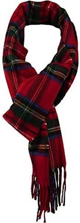 TigerTie Designer écharpe en rouge bleu jaune vert gris à carreaux - Cashmink