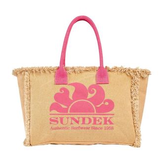 Sundek Einkaufstasche mit Fransen - - Bags - Herren - Beige - ONE SIZE