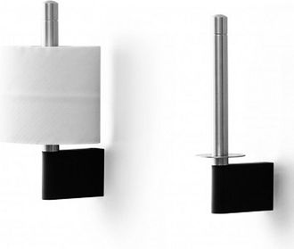 Vipp 4 Toilettenpapierrollenhalter, Edelstahl, Silber, 6,5 x 11 cm, h 20,5 cm