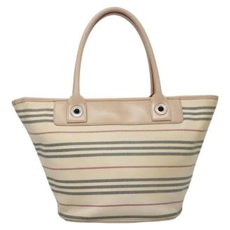 Burberry Pre-owned Toile sacs-main - Femme - Pre-owned - Beige - Taille: ONE Size