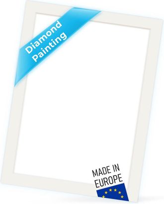 Photolini Passepartout 40x50 aussen für 35x45 Diamond Painting Motive, Passepartout Karton Creme-Weiß, für Diamond Painting Rahmen 40x50, speziell für Diamond P